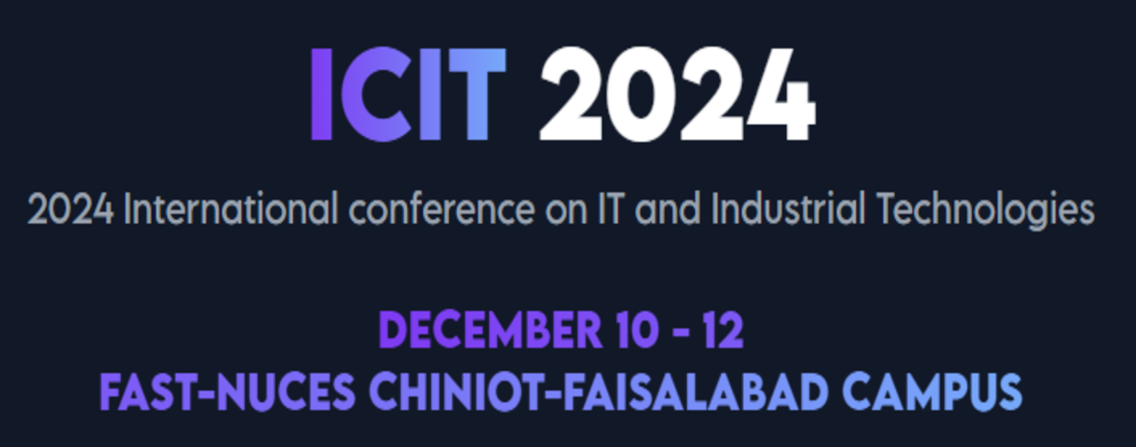 2024 International Conference on IT and Industrial Technologies ...